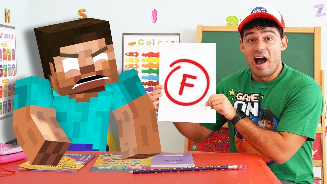 Minecraft School Animation stories with Herobrine and Jason - Minecraft ...