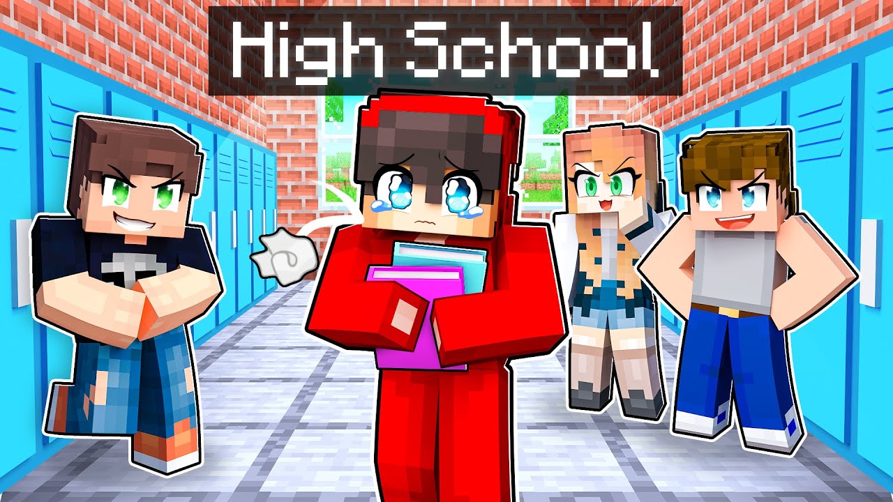 My FIRST Day in HIGH SCHOOL in Minecraft! - Minecraft videos