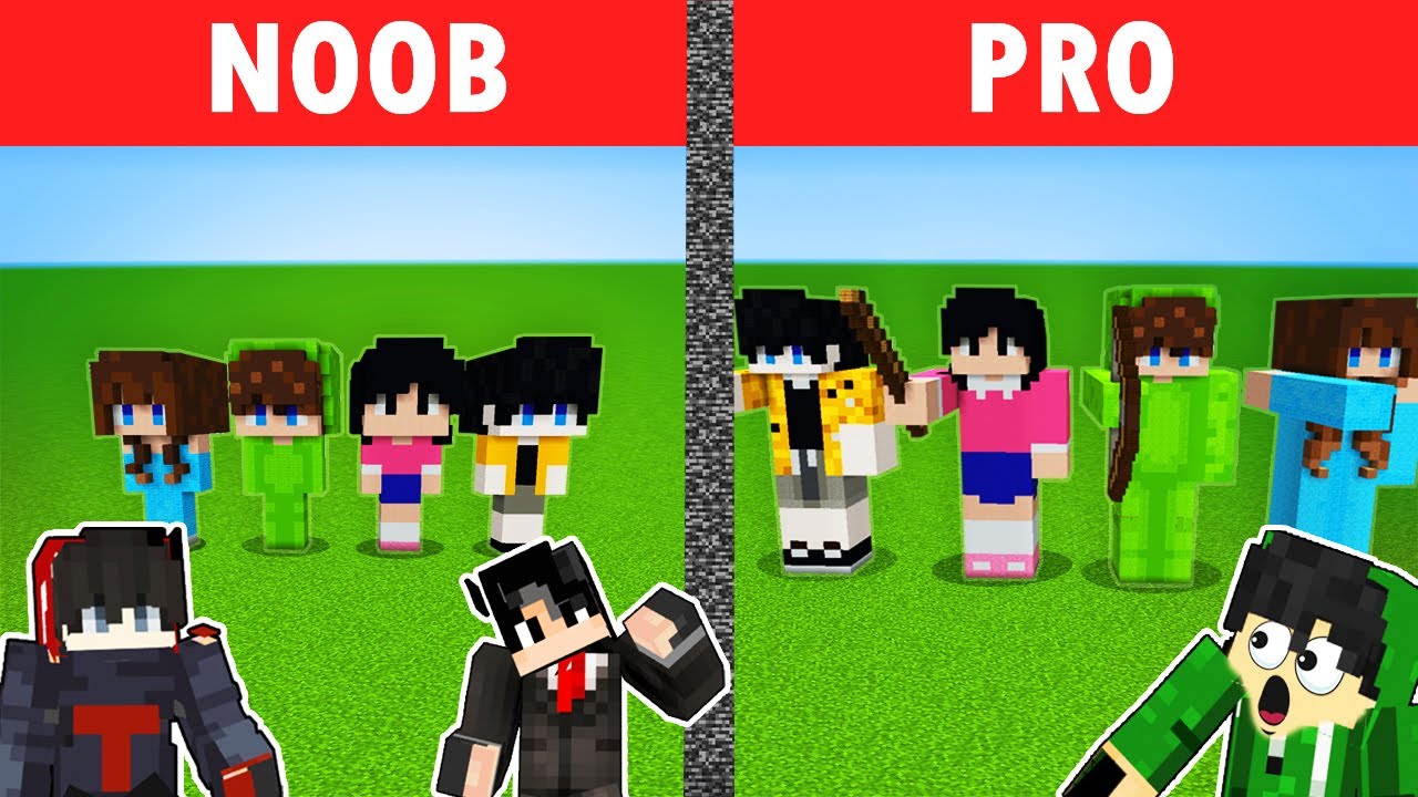 NOOB VS PRO: OLIP TV, MICOLE, VIC AND SHANNEL STATUE BUILD CHALLENGE ...