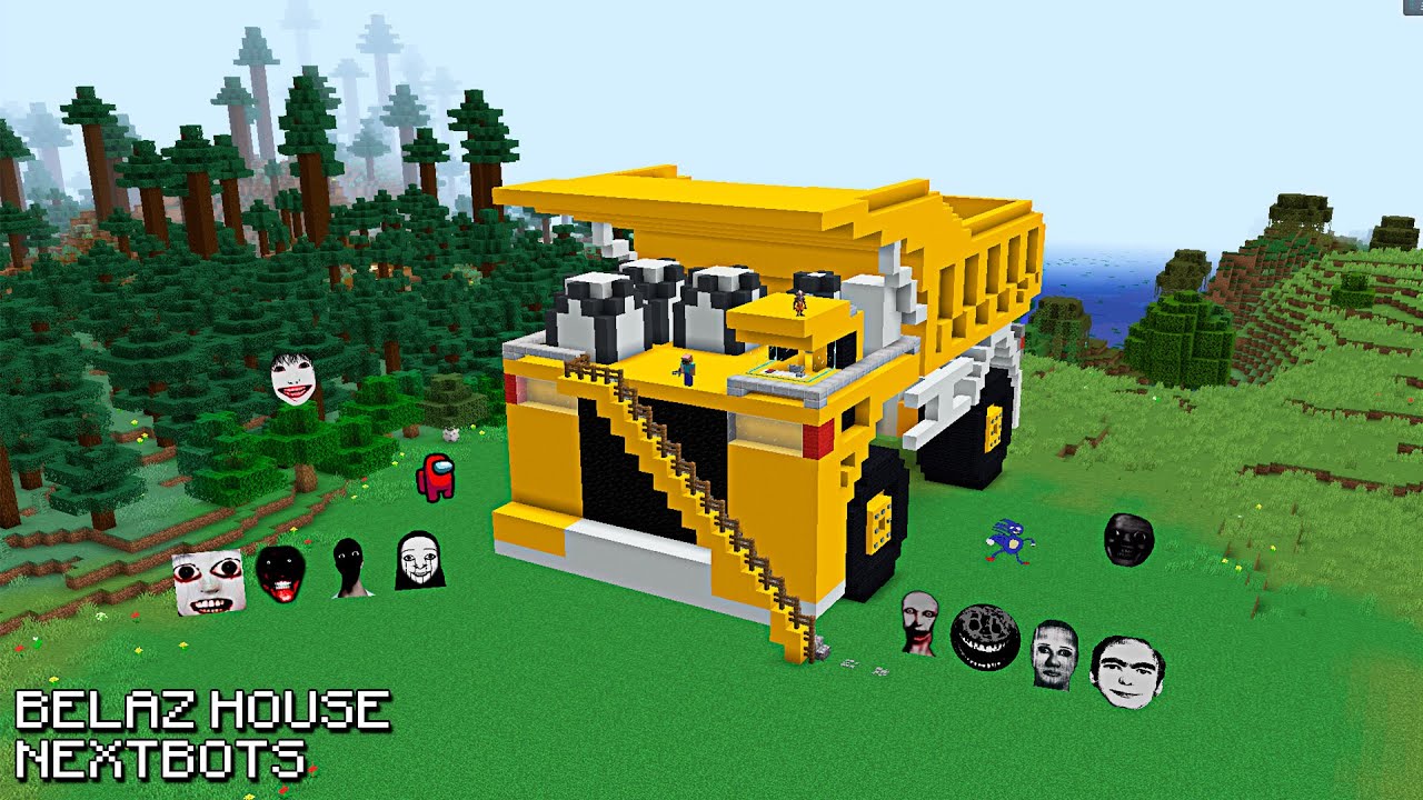 SURVIVAL BELAZ HOUSE WITH 100 NEXTBOTS in Minecraft - Gameplay - Coffin ...