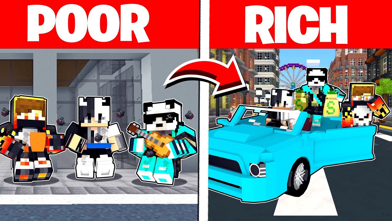 The POOR to RICH Story In Minecraft! - Minecraft videos