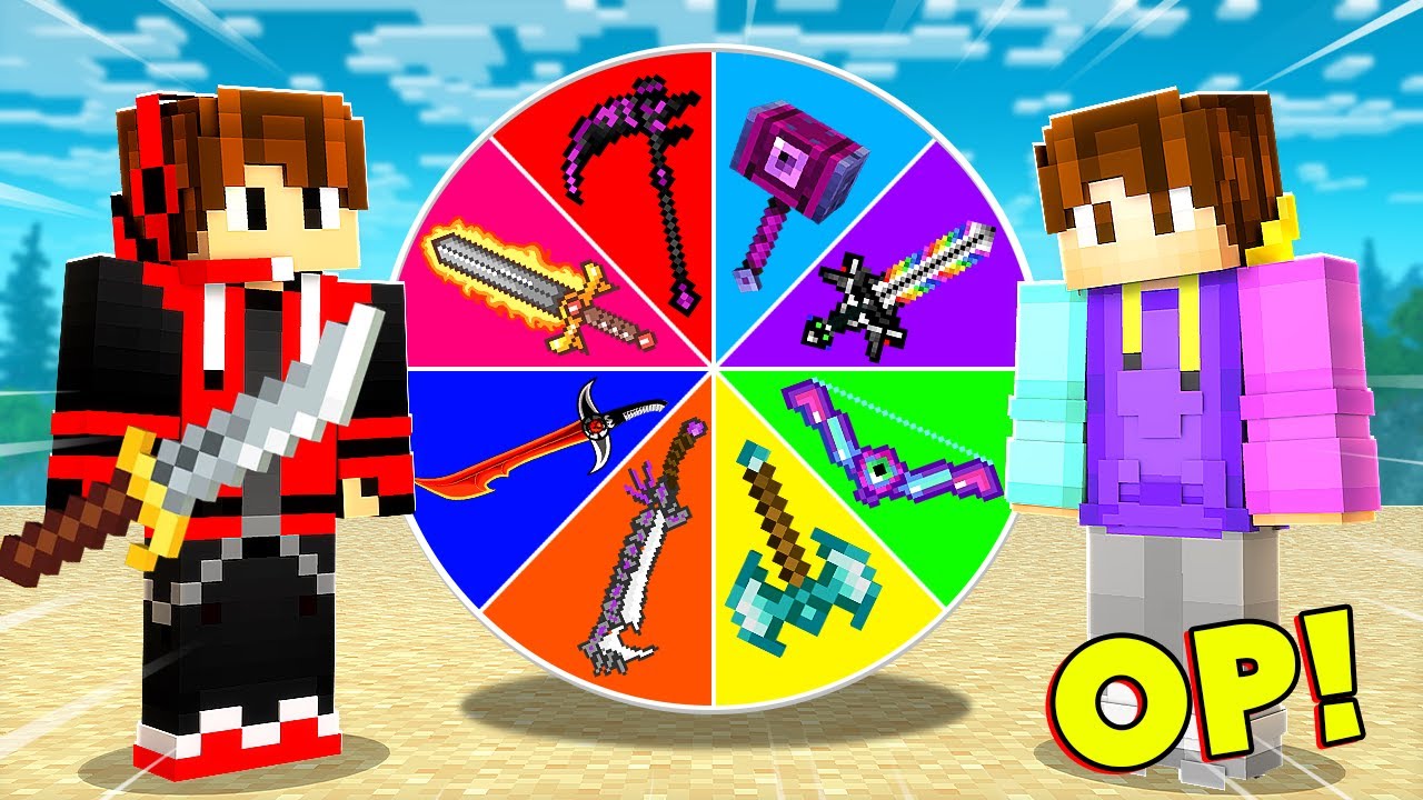 The Roulette of OP Weapons in Minecraft ! - Minecraft videos
