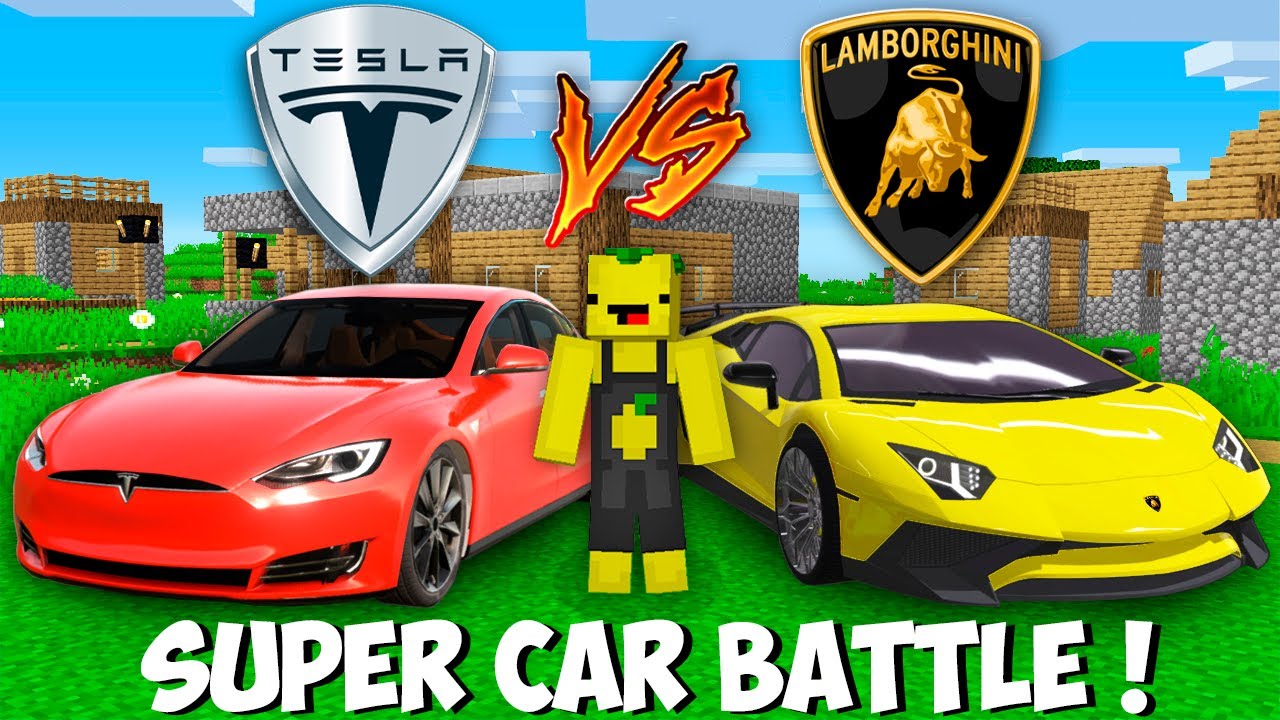 Which CAR IS BETTER TESLA ELECTRIC CAR vs LAMBORGHINI SUPERCAR in ...