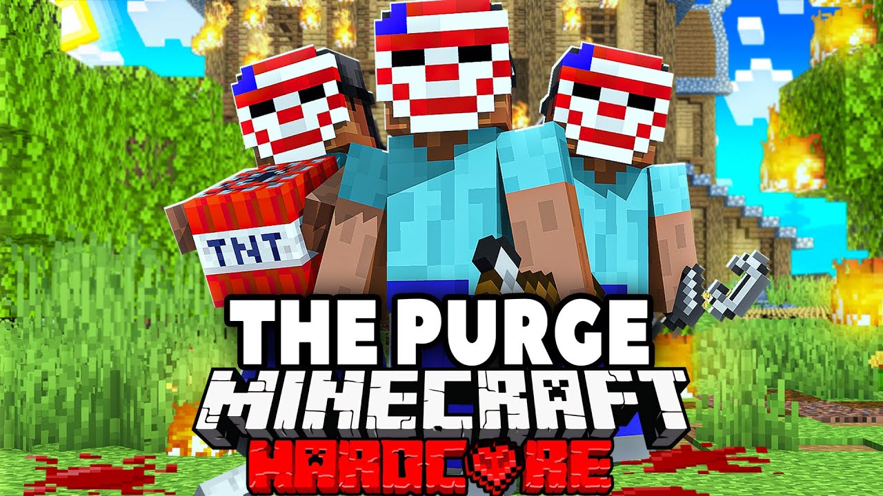 100 Players Simulate THE PURGE in Minecraft... - Minecraft videos