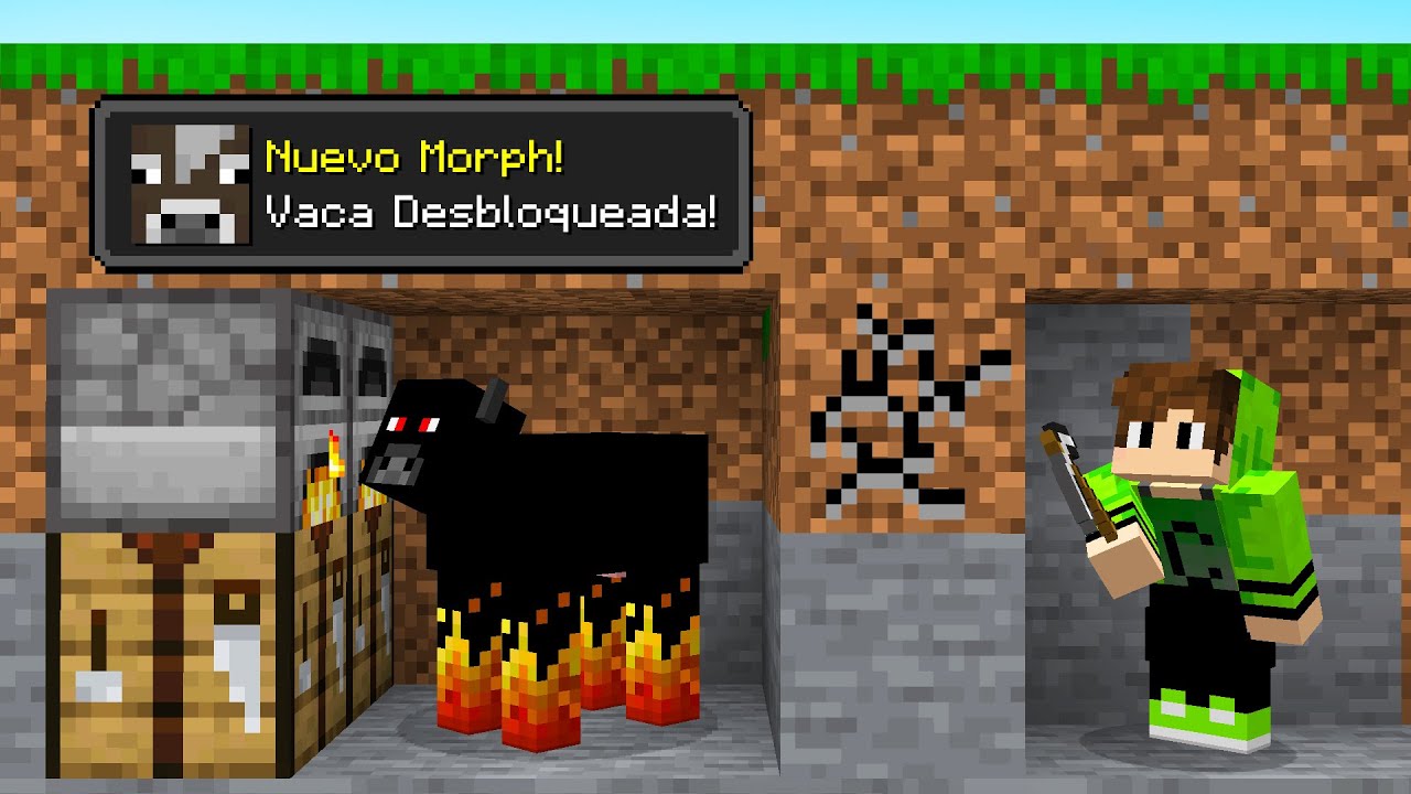 CAZADOR vs ATHOS con Convertido en MOBS en MINECRAFT - Minecraft videos