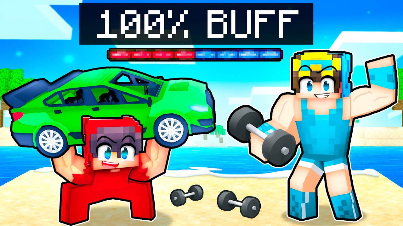 Cash & Nico Got 100% BUFF in Minecraft! - Minecraft videos