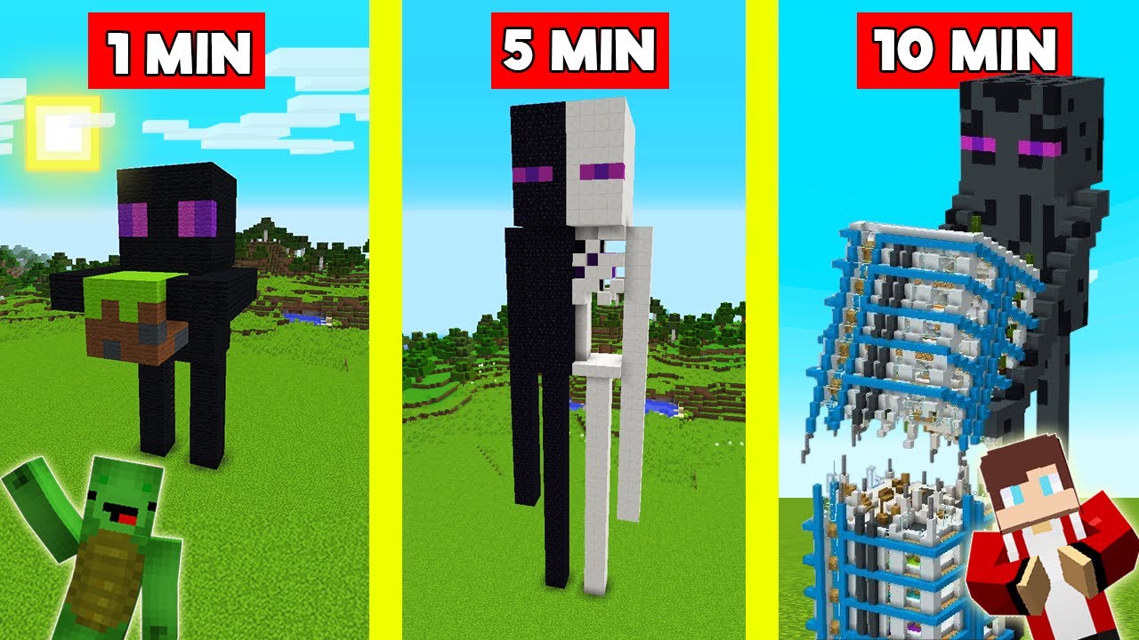 ENDERMAN HOUSE BUILD BATTLE CHALLENGE In Minecraft - NOOB VS PRO - Maizen Mizen Mazien Parody ...