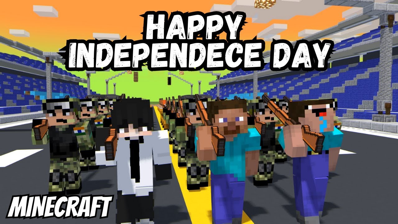 HAPPY INDEPENDENCE DAY in MINECRAFT from DEFUSED DEVIL - Minecraft videos