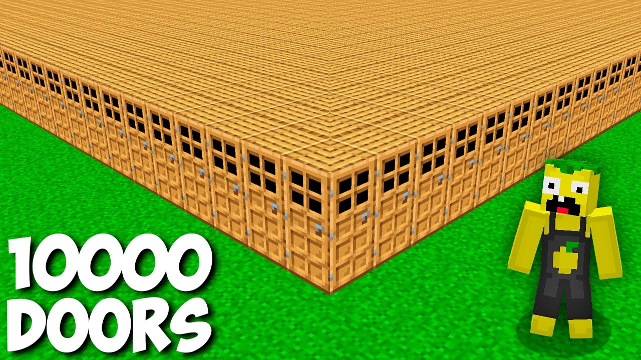 How do I OPEN 10000 DOORS in Minecraft ? NEW SECRET PASSAGE BEHIND THE ...