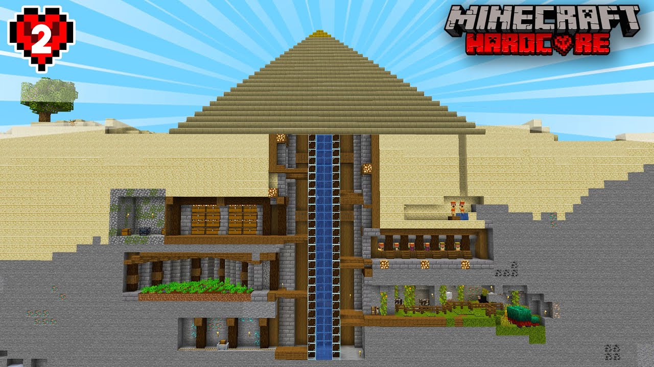 I Built A SECRET Underground BUNKER In Hardcore Minecraft! - Minecraft ...