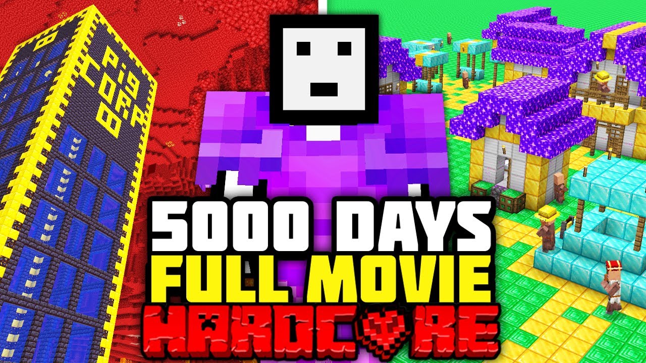 I Survived 5000 Days in Minecraft Hardcore! [FULL MINECRAFT MOVIE] - Minecraft videos