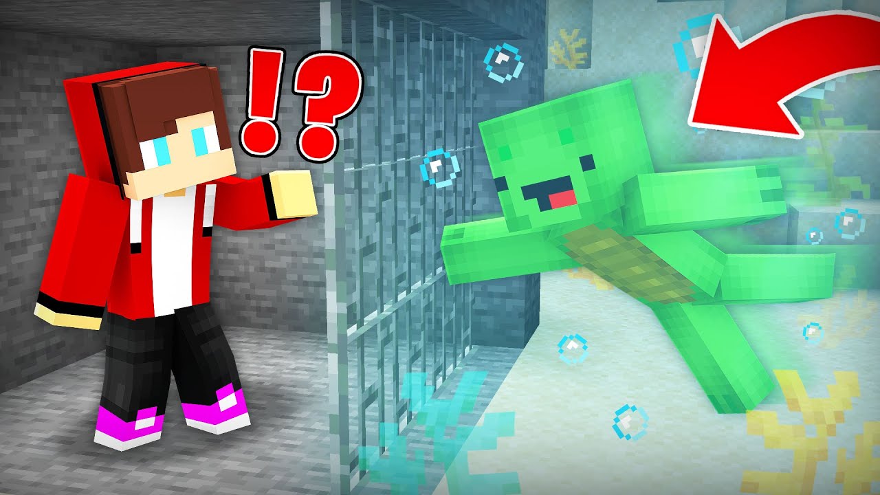 JJ And Mikey Were LOCKED UP in An UNDERWATER PRISON in Minecraft Maizen ...