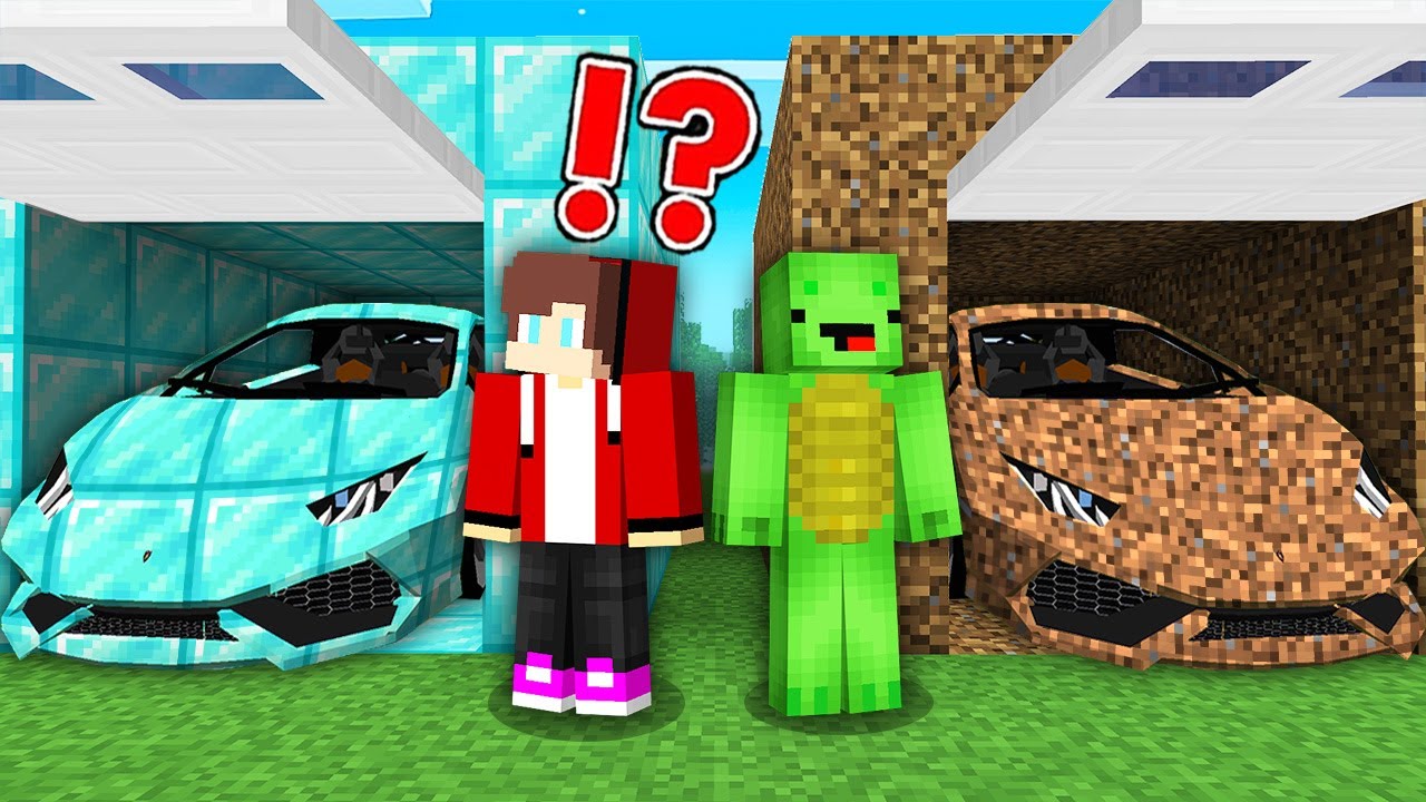 JJ RICH vs Mikey POOR CARS in Minecraft Challange Maizen - Minecraft videos
