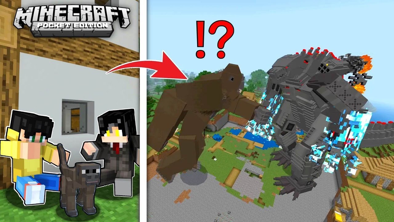KING KONG vs MECHA GODZILLA para sa Village sa Minecraft PE - Minecraft ...