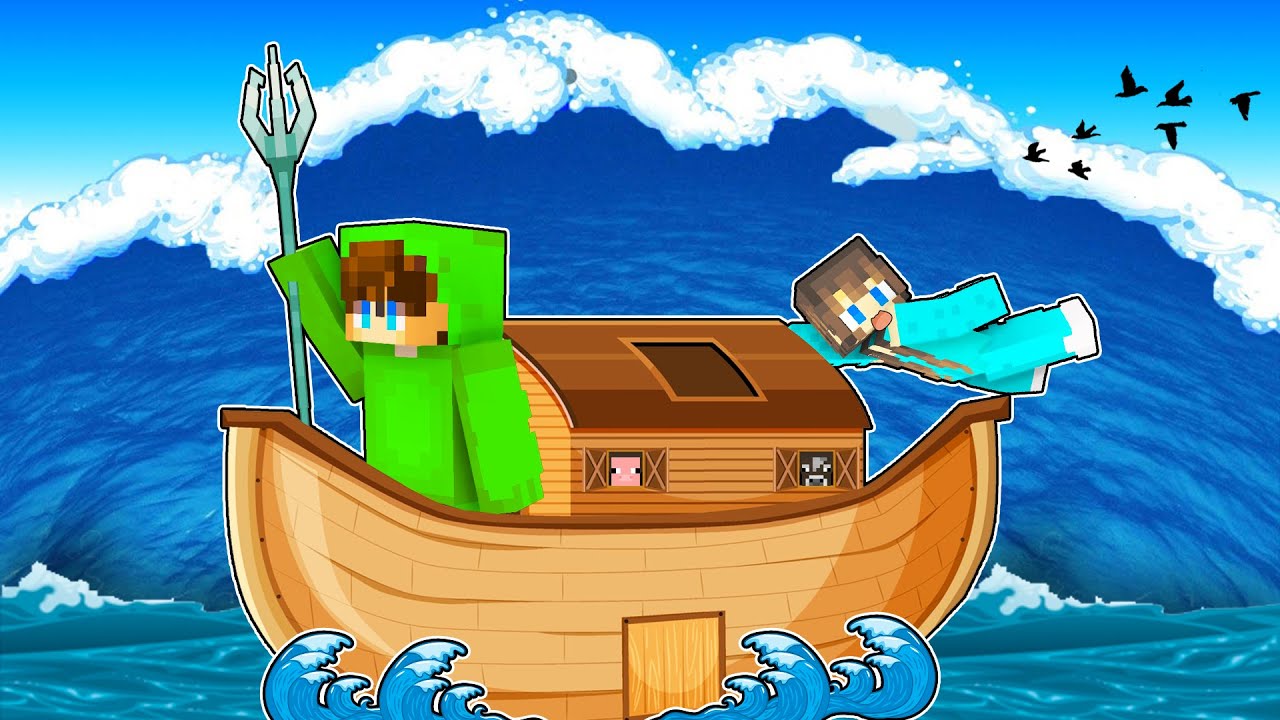 MEGA TSUNAMI VS OLIP`S ARK! | Minecraft - Minecraft videos