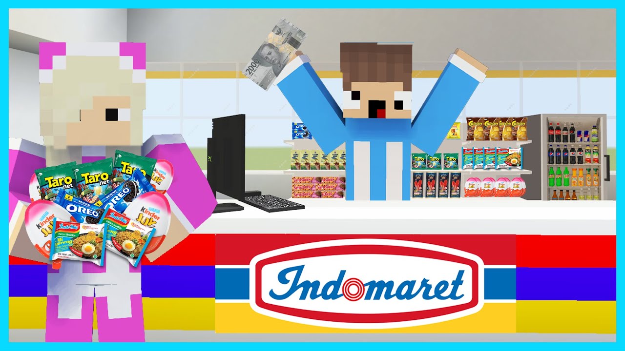 MIPAN & ZUZUZU AKHIRNYA BISA BUAT INDOMARET SENDIRI DI MINECRAFT! BISA ...