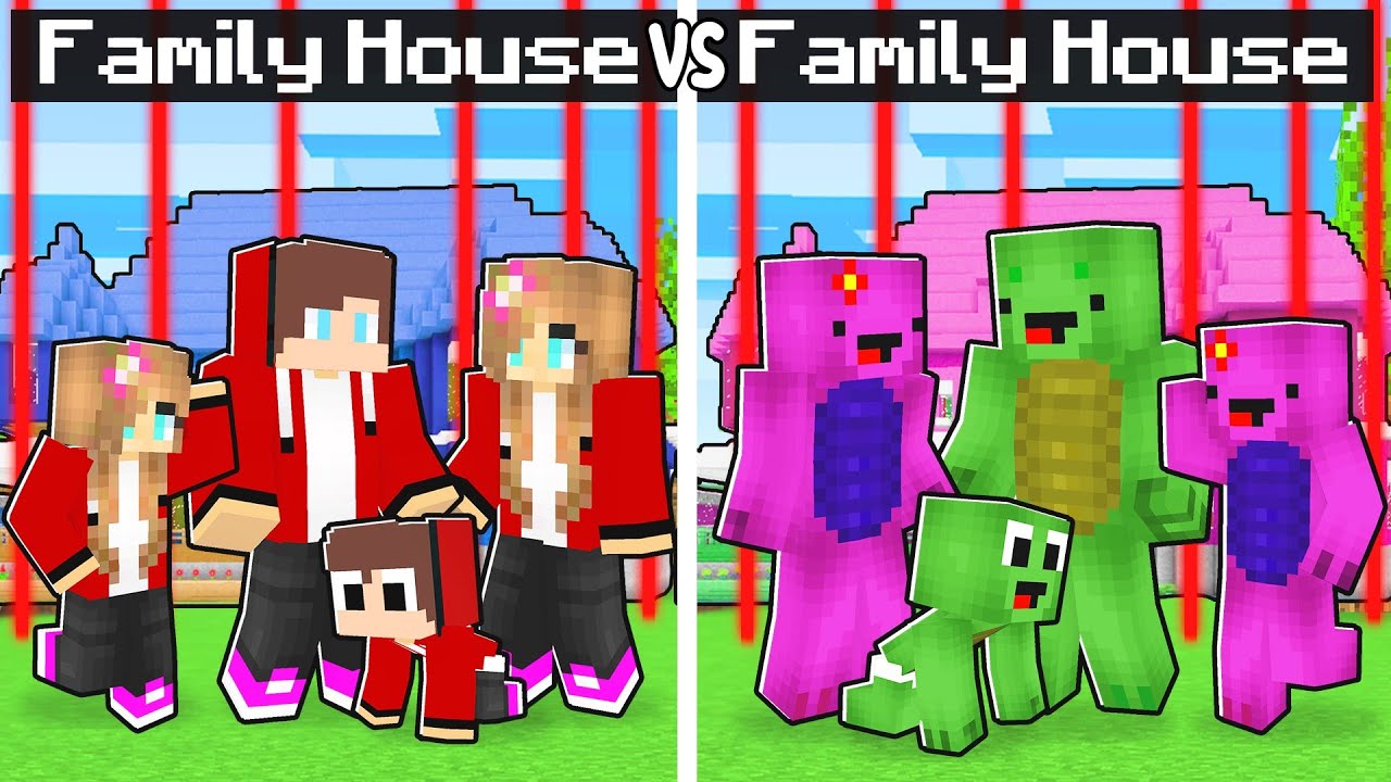 Maizen SAFEST FAMILY House vs Mikey SECURITY House Battle in Minecraft! - Funny Story(JJ TV ...