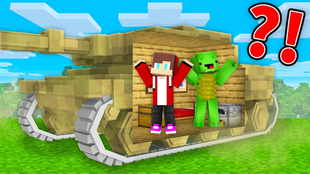 Mikey and JJ Built a HOUSE Inside an TANK in Minecraft (Maizen) - Minecraft videos