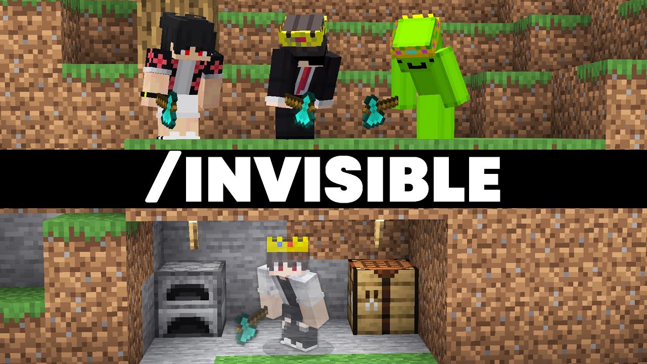 Minecraft Manhunt (1V3) But I Secretly Used INVISIBILITY... - Minecraft ...