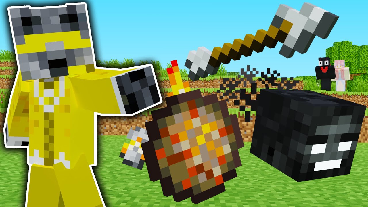 Minecraft Manhunt, But Punching Shoots Random Projectiles ...