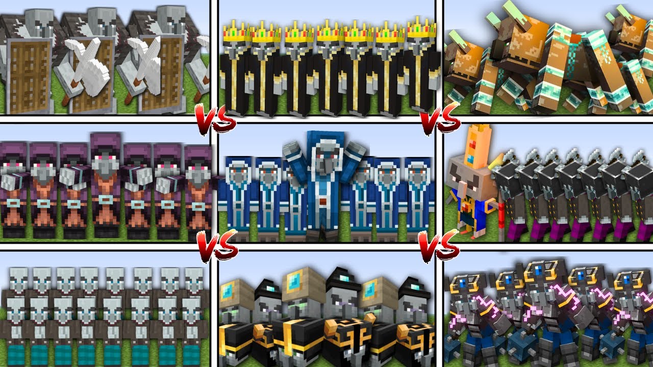 Minecraft RAID TOURNAMENT in Minecraft Mob Battle - Minecraft videos