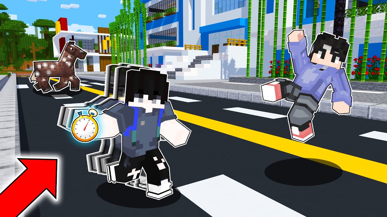 Minecraft but, I Can STOP TIME! in Minecraft | OMO City - Minecraft videos