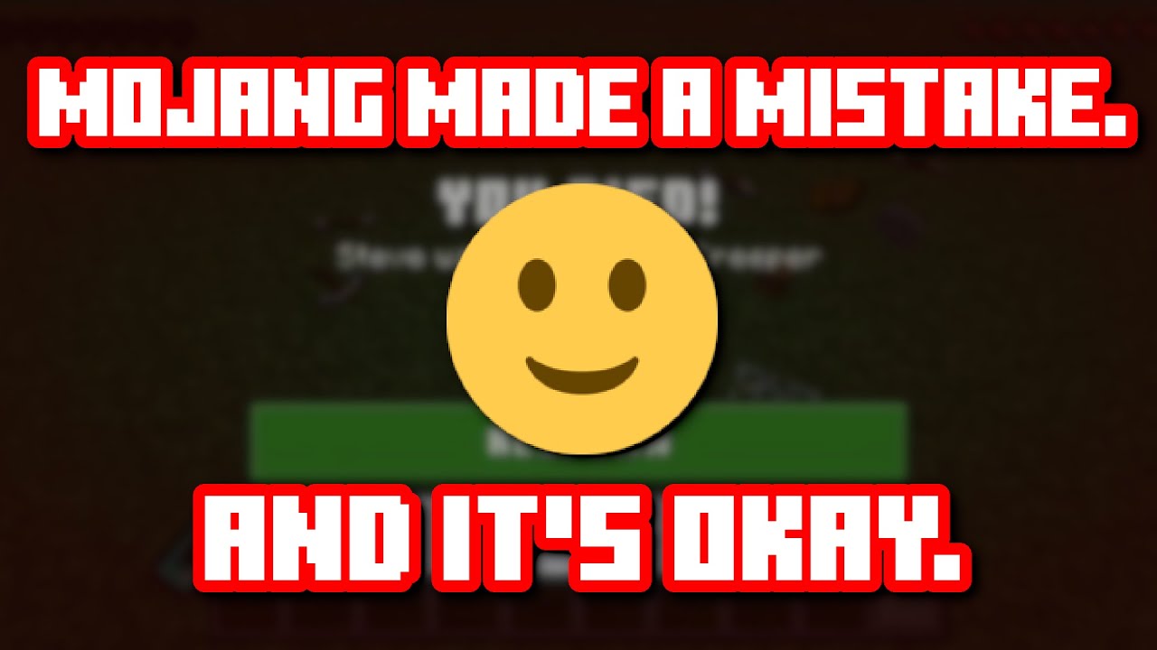 Mojang accidentally used the wrong screenshot. But it's okay. - Minecraft videos