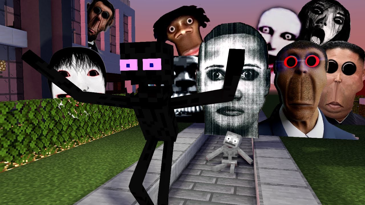 Monster School : OBUNGA & CURSE FACE FAMILY CHASES ENDERMAN - Minecraft ...