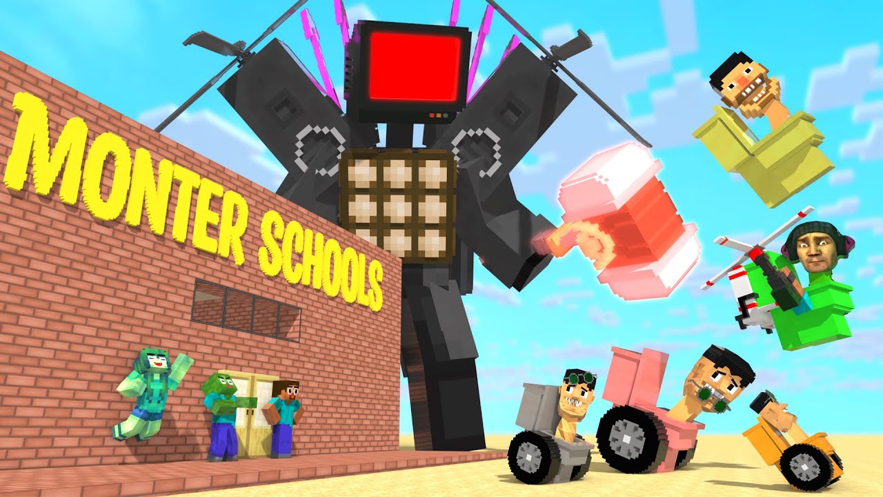 Monster School : Titan SpeakerMan x TvMan Update - Minecraft Animation ...