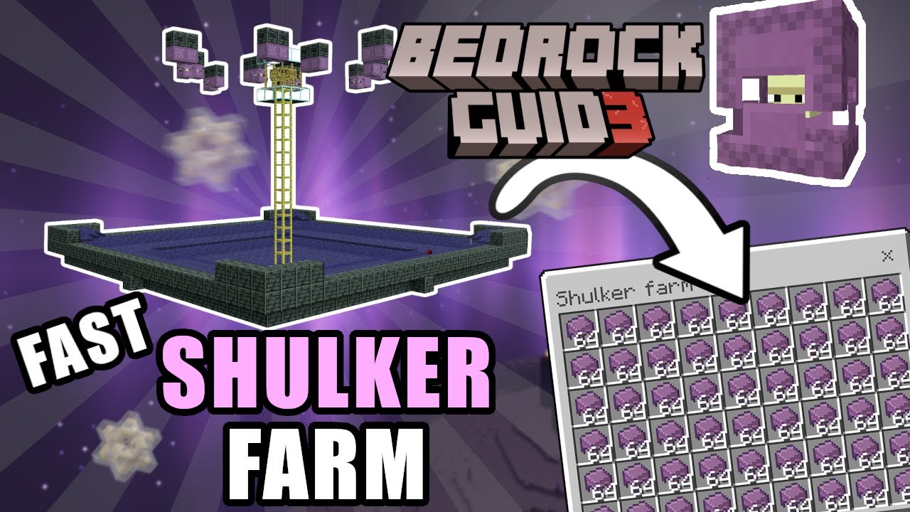 *NEW* FAST Shulker Farm! | Minecraft Bedrock Guide S3 EP37 - Minecraft ...