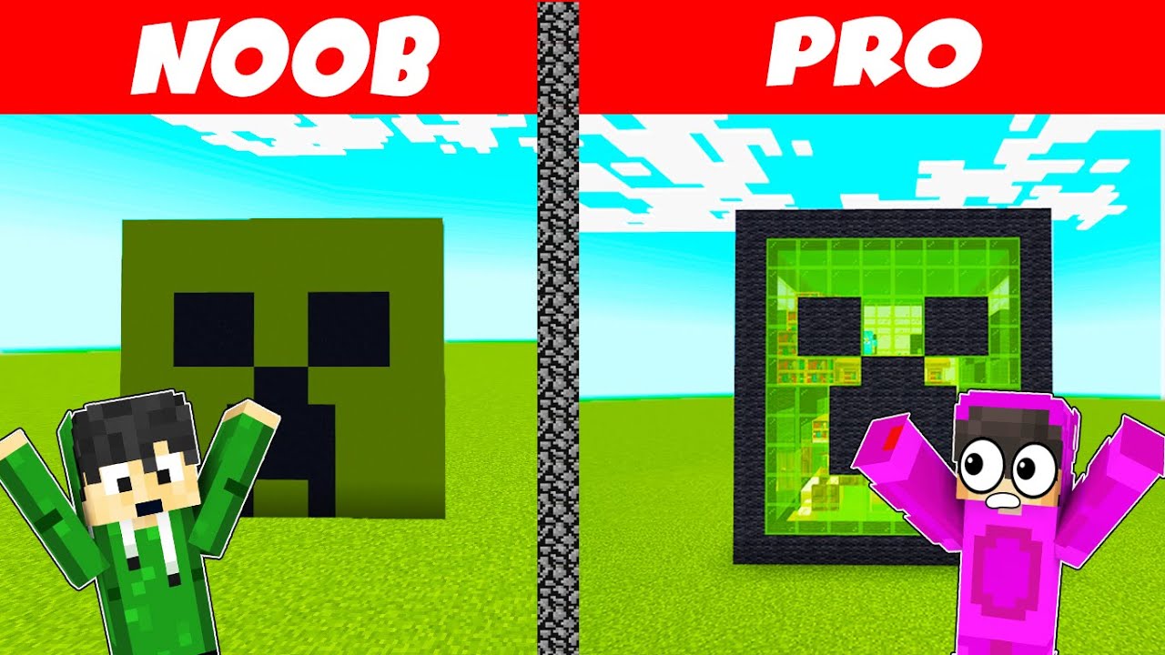 NOOB VS PRO: "ULO NG CREEPER" HOUSE BUILD CHALLENGE JEYJEY VS ESONI ...