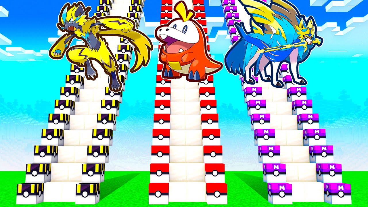 POKEMON Lucky Block STAIRCASE RACE in Minecraft! (Pixelmon) - Minecraft ...