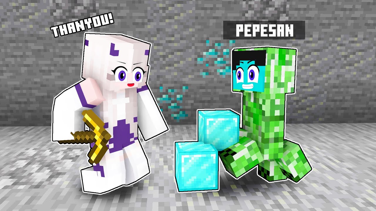 Playing Minecraft as a HELPFUL CREEPER! - Minecraft videos