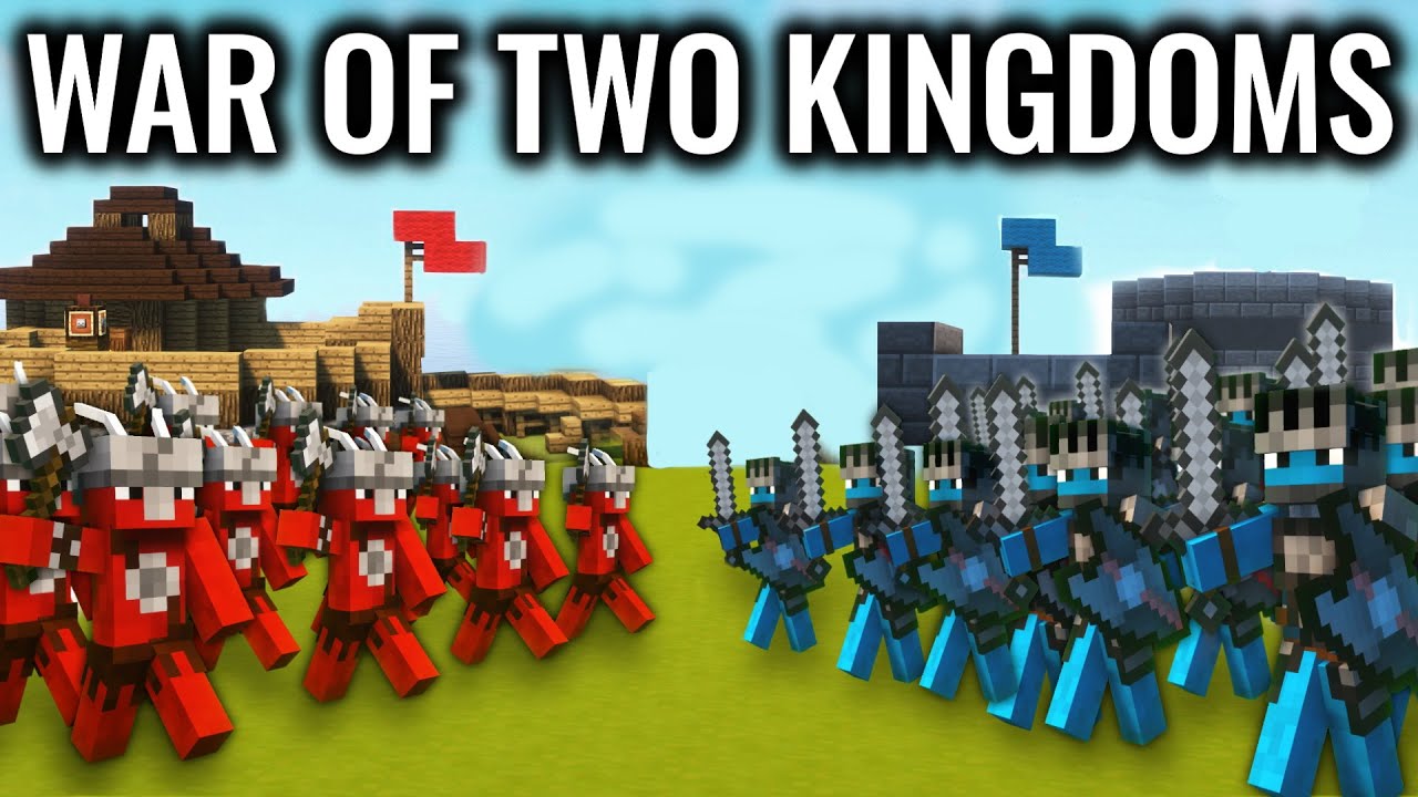 RED VS BLUE - War of 2 Kingdoms in Minecraft - Minecraft videos