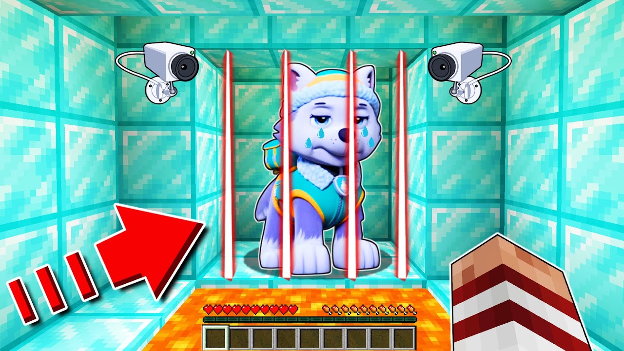 SALVAMOS A EVEREST DE PAW PATROL EN MINECRAFT - Minecraft videos