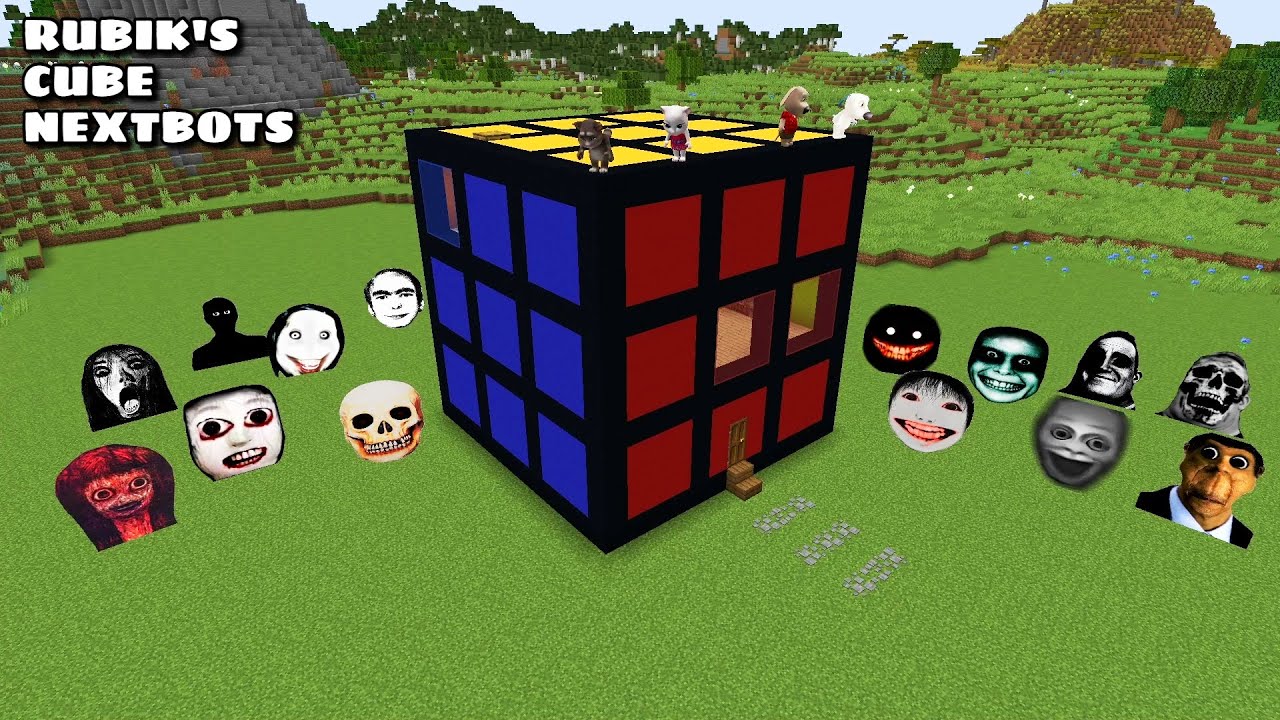 SURVIVAL RUBIK'S CUBE HOUSE WITH 100 NEXTBOTS in Minecraft - Gameplay ...