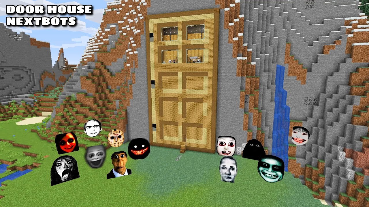 SURVIVAL WOODEN DOOR HOUSE WITH 100 NEXTBOTS in Minecraft - Gameplay ...