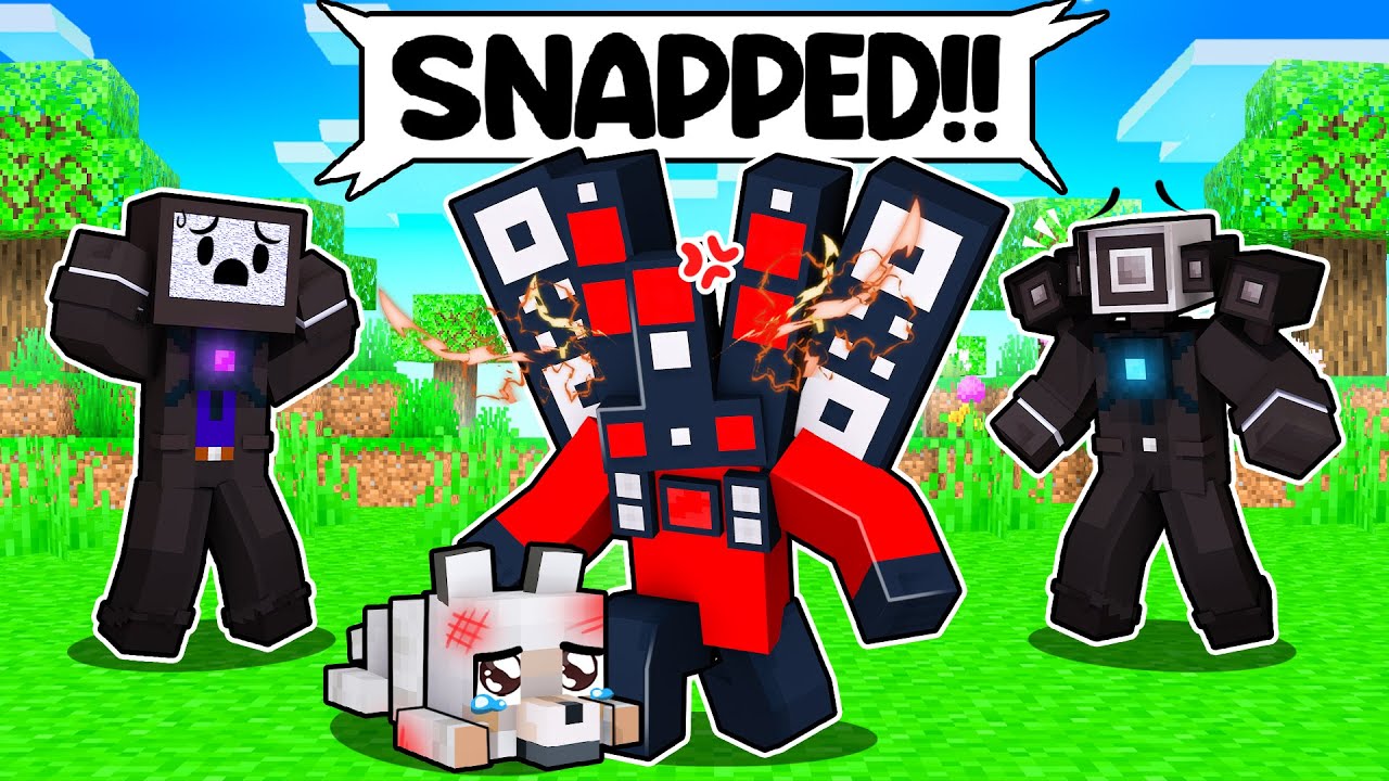 TITAN SPEAKER Man has SNAPPED in Minecraft! - Minecraft videos