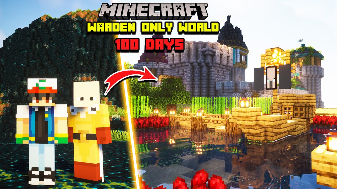 We Survived 100 Days in a Warden Only World on Minecraft Survival ...