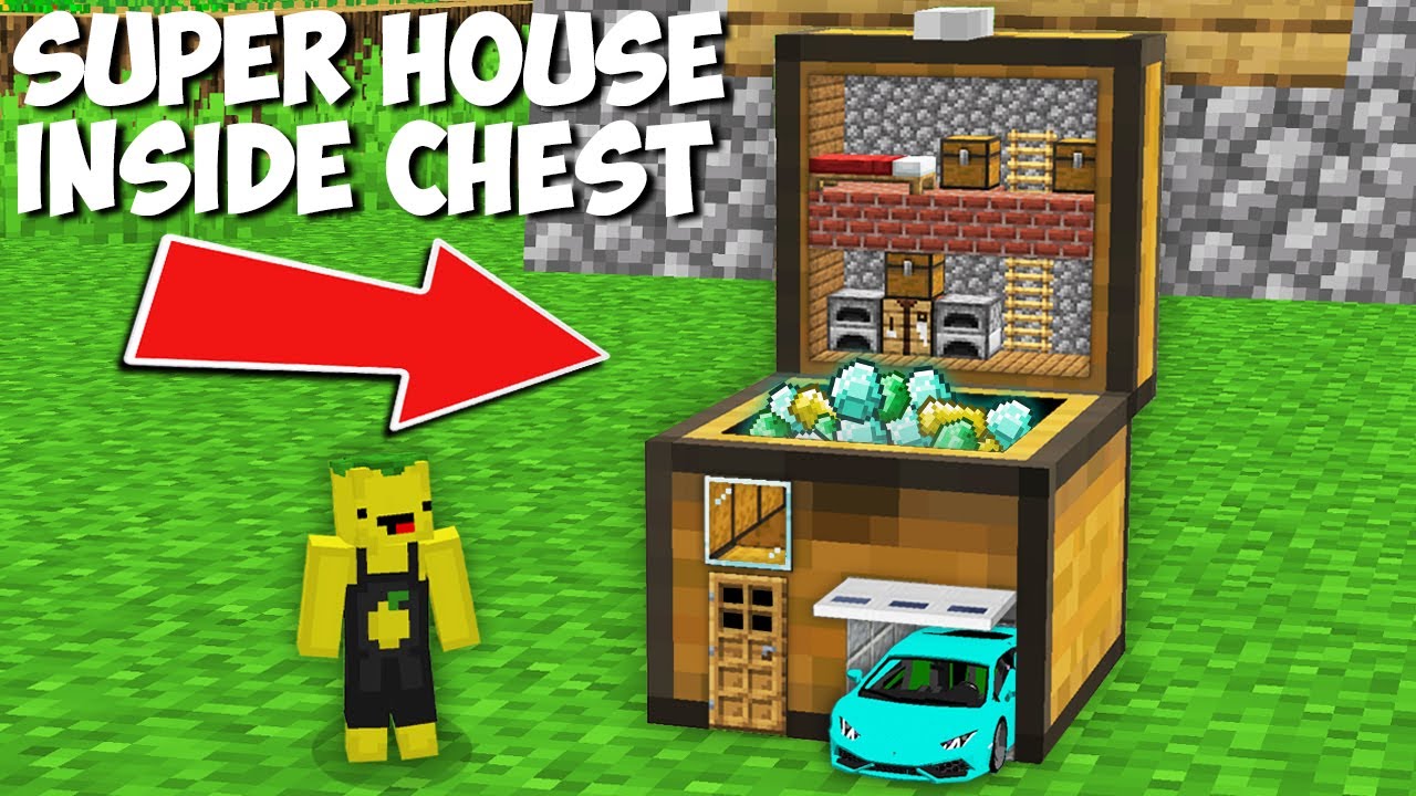 What if I BUILT THE BEST HOUSE INSIDE A CHEST in Minecraft ? NEW SECRET ...