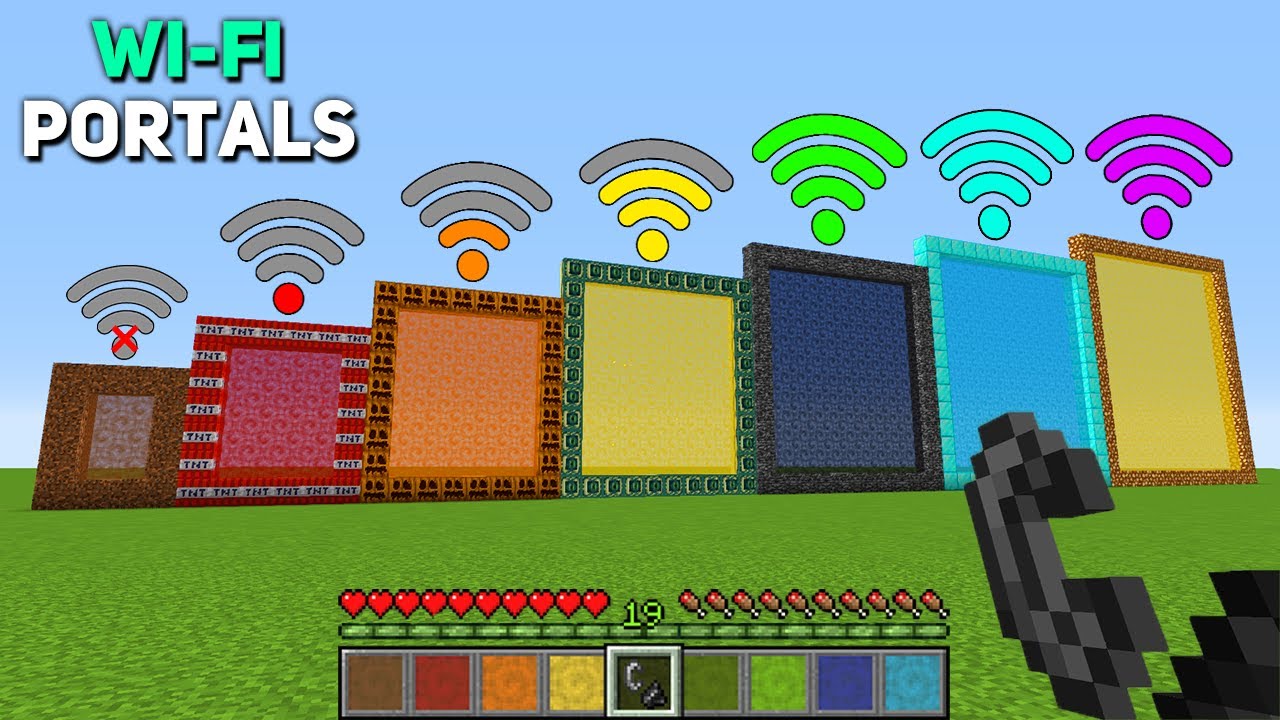 all nether portals with different Wi-Fi in Minecraft - Minecraft videos