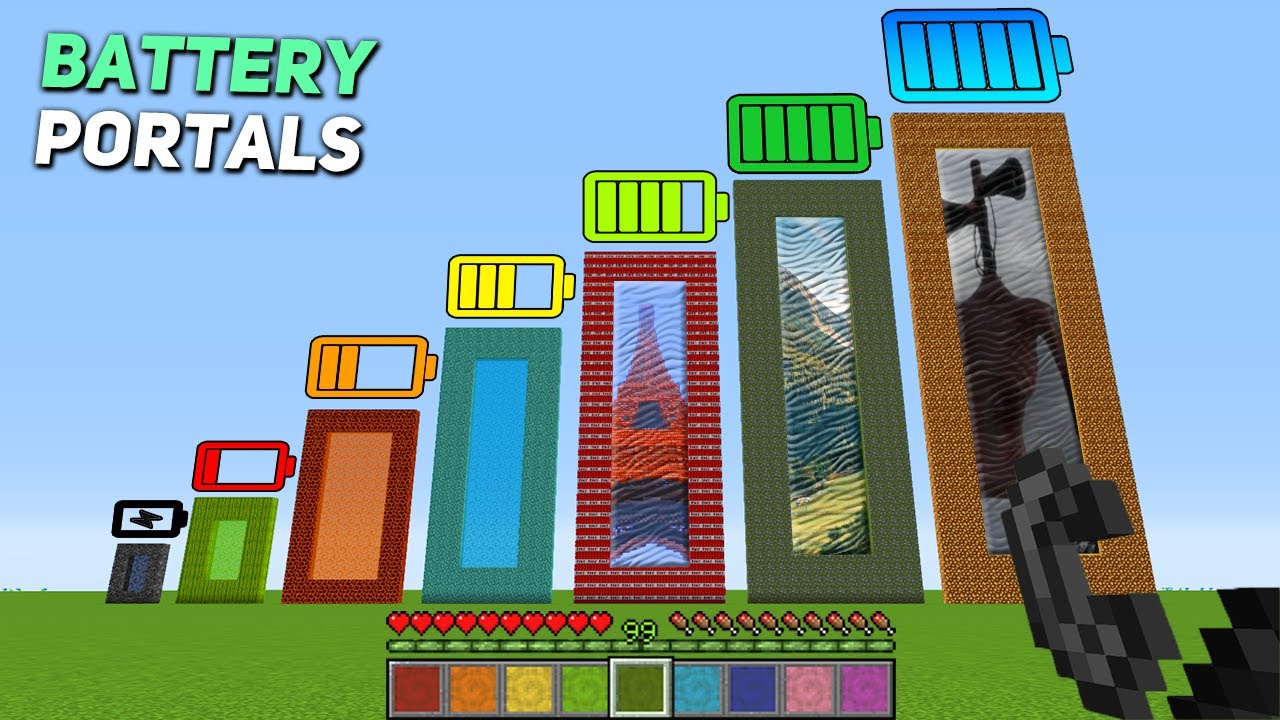 biggest nether portals with different battery in Minecraft - Minecraft ...