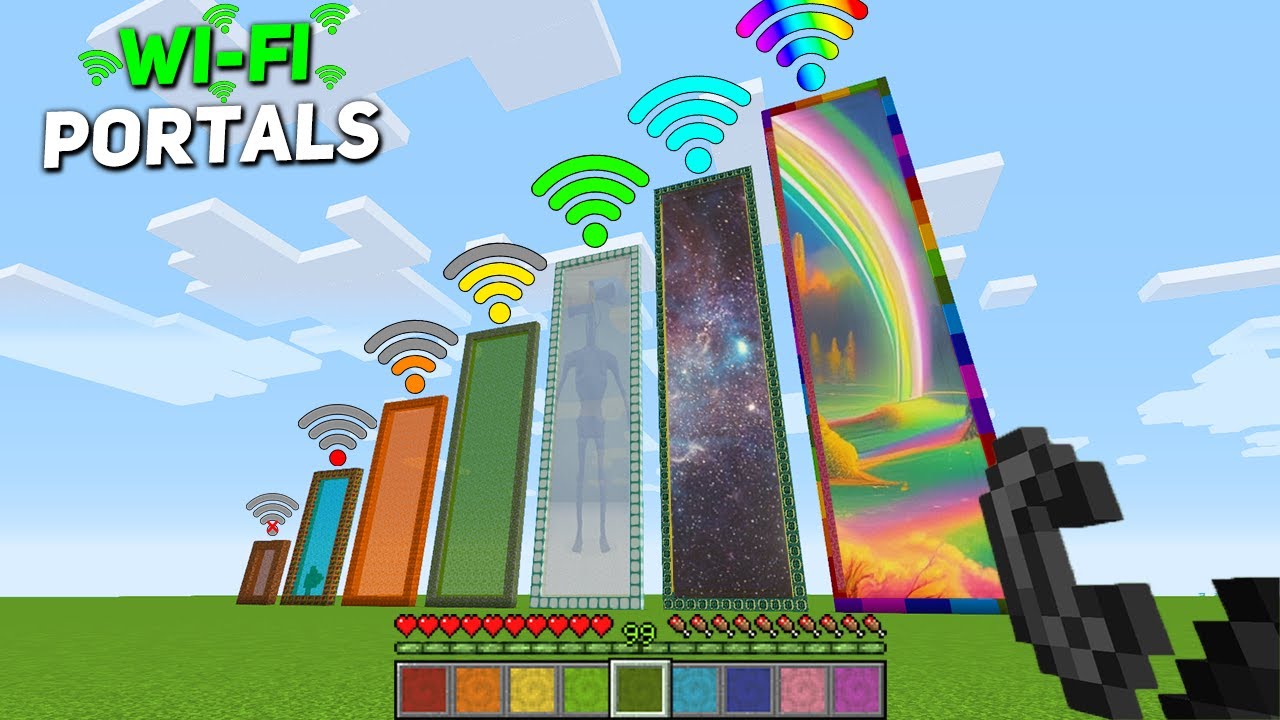 nether portals with different Wi-Fi in Minecraft - Minecraft videos