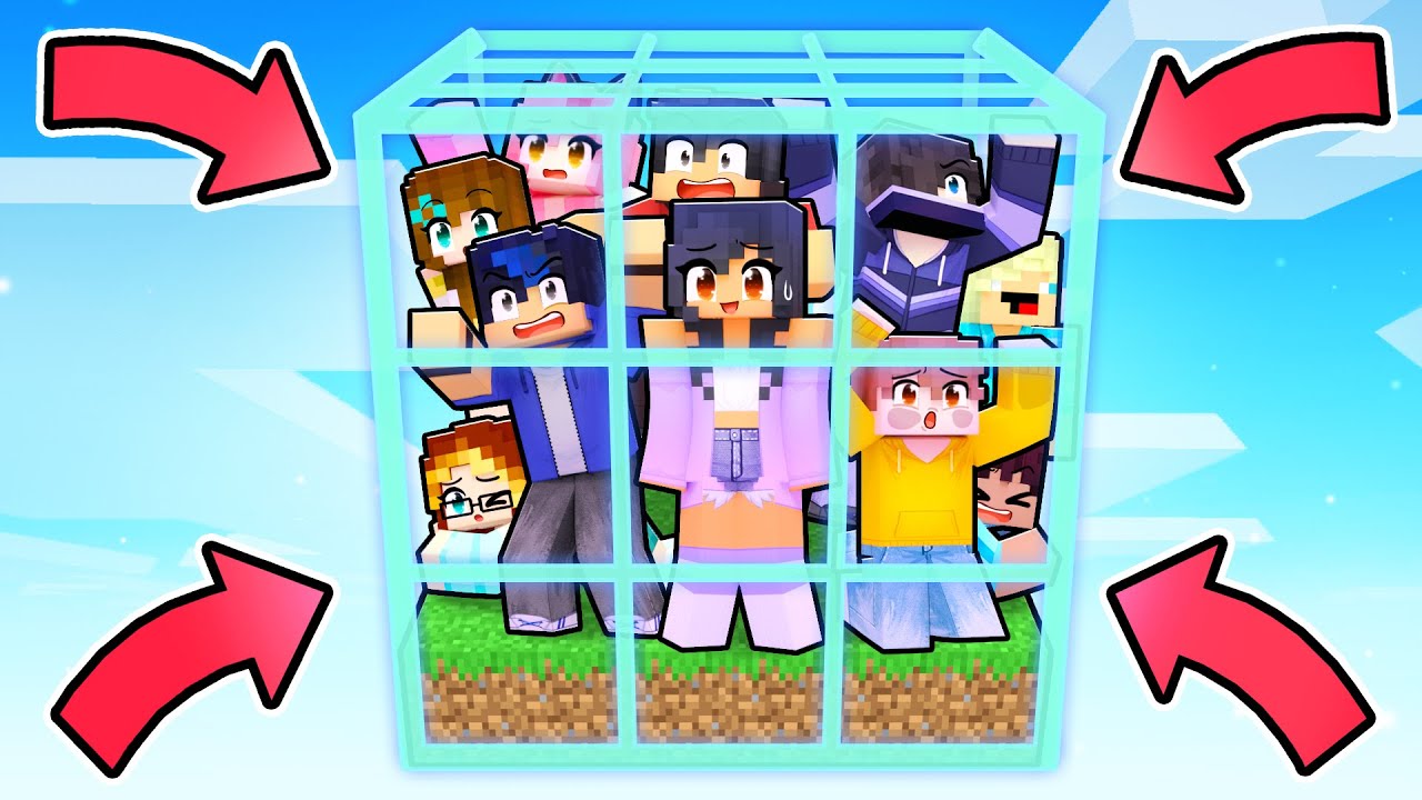 10 FRIENDS in 1 BOX in Minecraft! - Minecraft videos