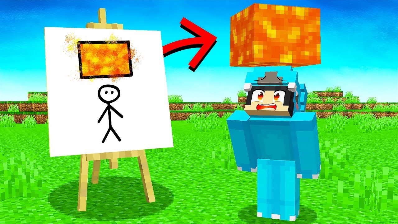 DRAW To SURVIVE In Minecraft! - Minecraft videos