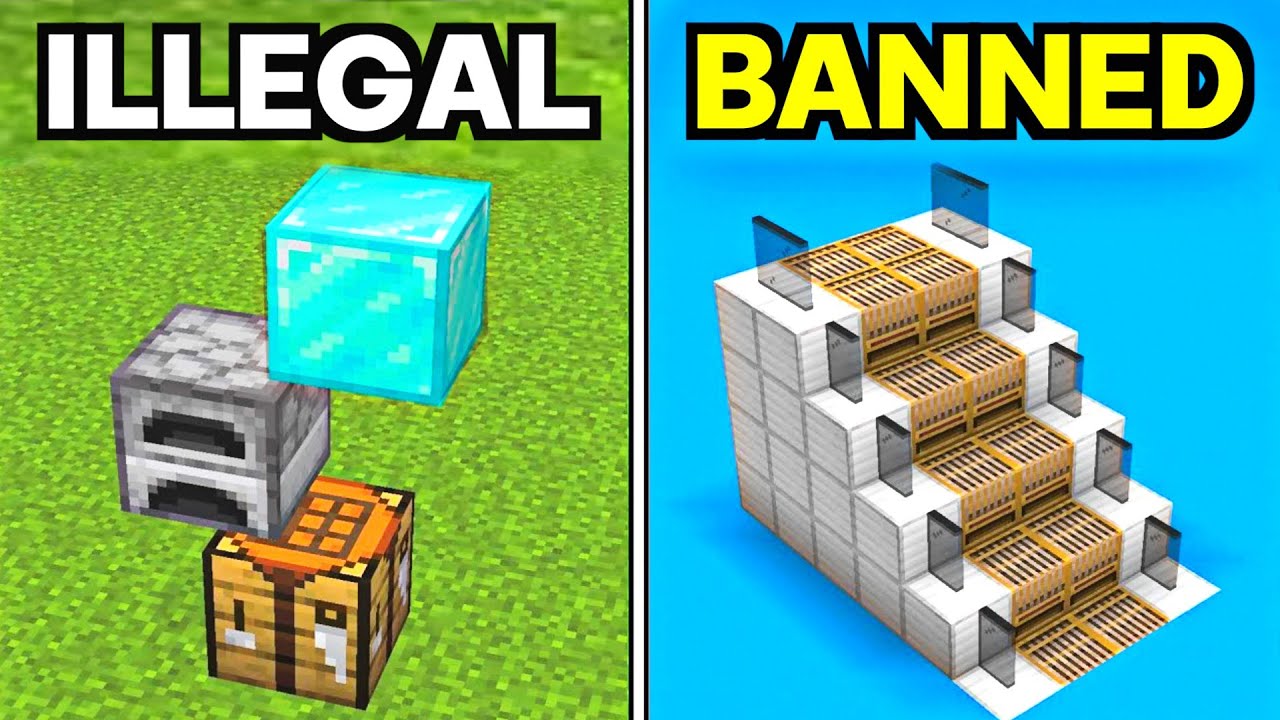 39 Illegal Minecraft Build Hacks! - Minecraft videos