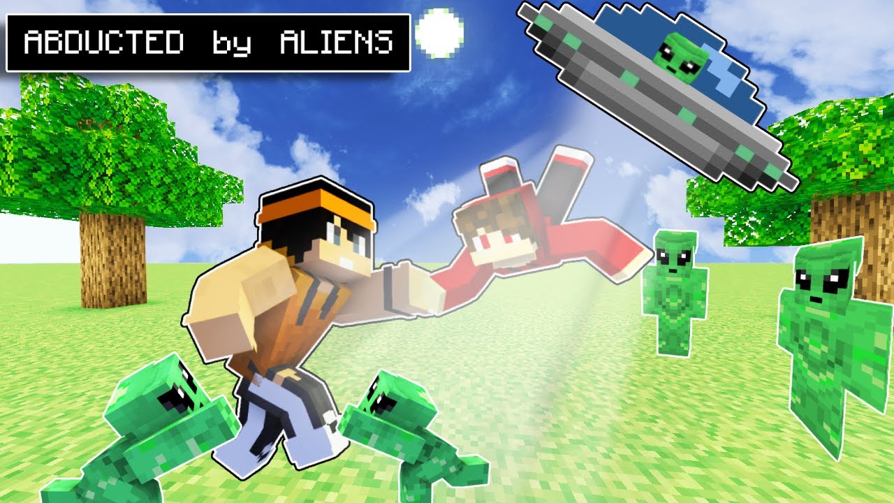 ABDUCTED by ALIENS in Minecraft PE - Minecraft videos