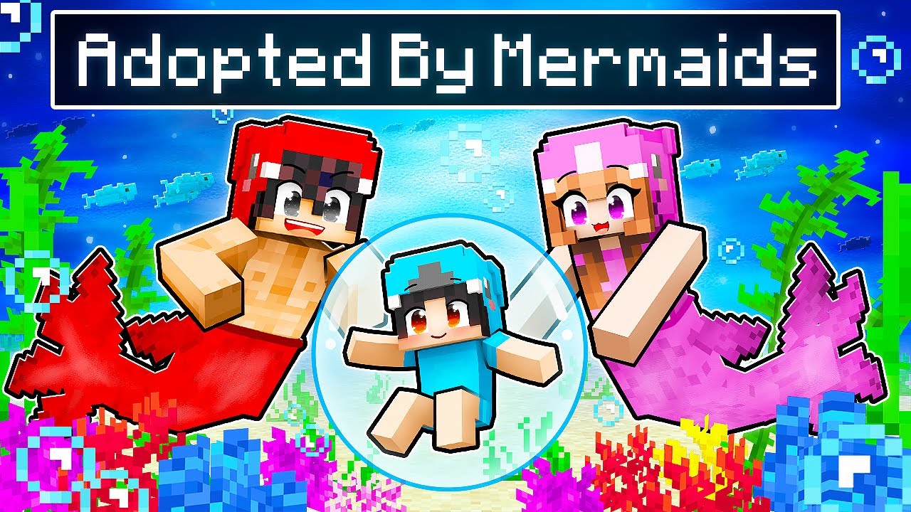 Adopted By MERMAIDS In Minecraft! - Minecraft videos