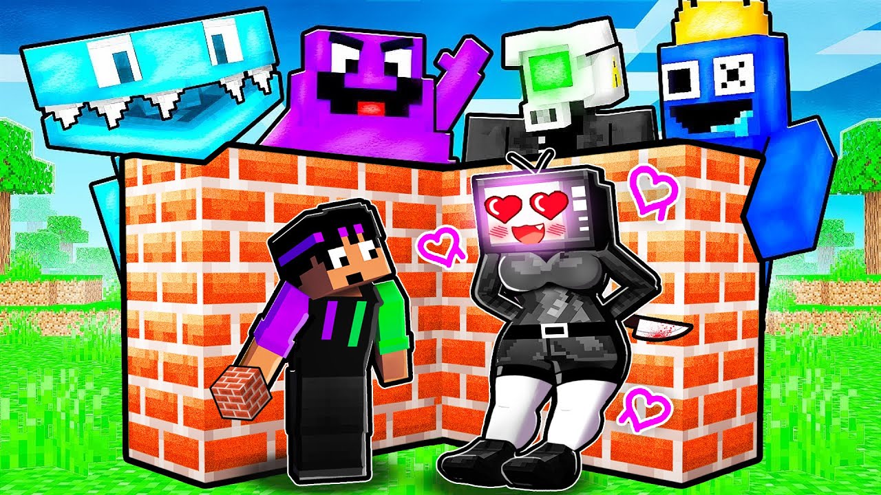 Build to Survive with TV WOMAN FANGIRL! - Minecraft videos