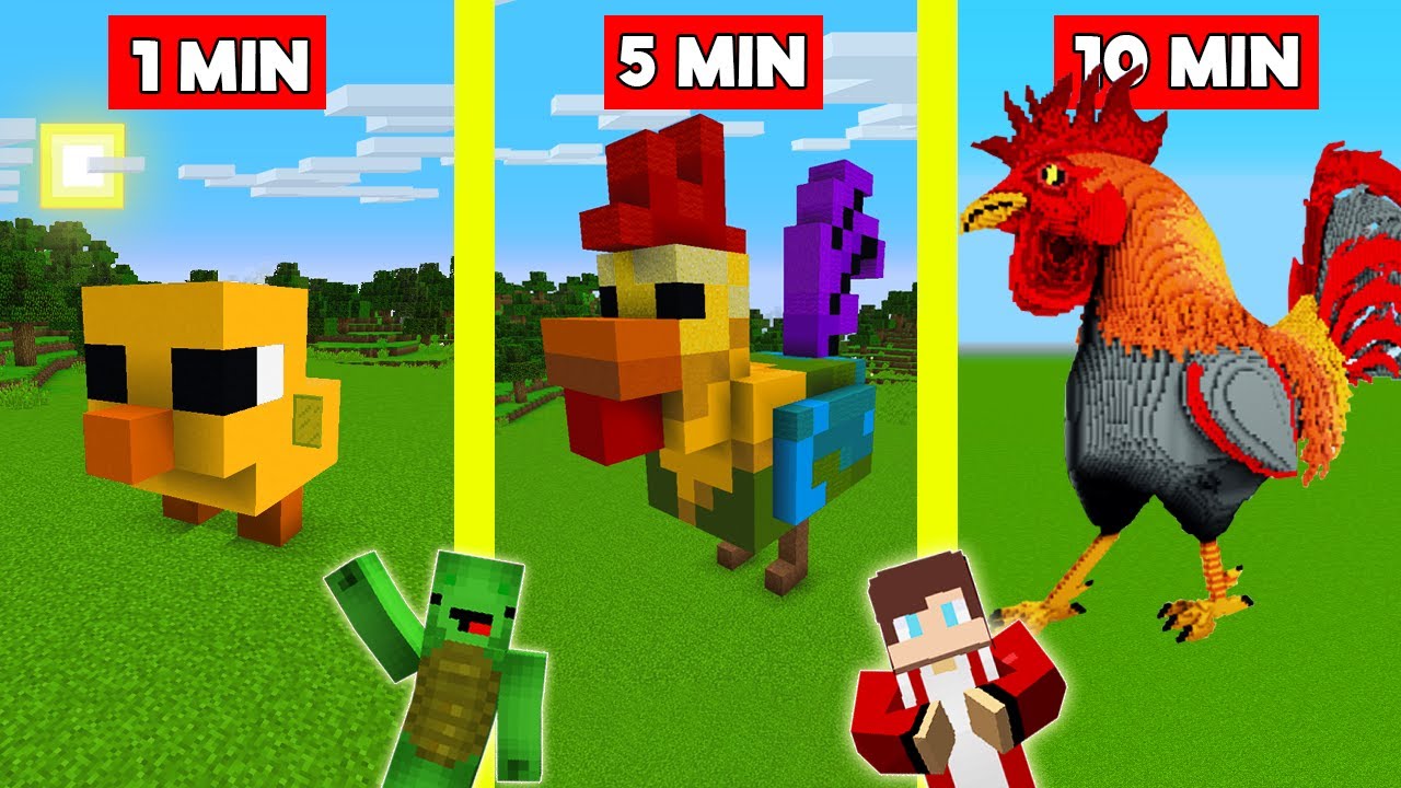 CHIKEN BUILD BATTLE CHALLENGE In Minecraft - NOOB VS PRO - Maizen Mizen ...